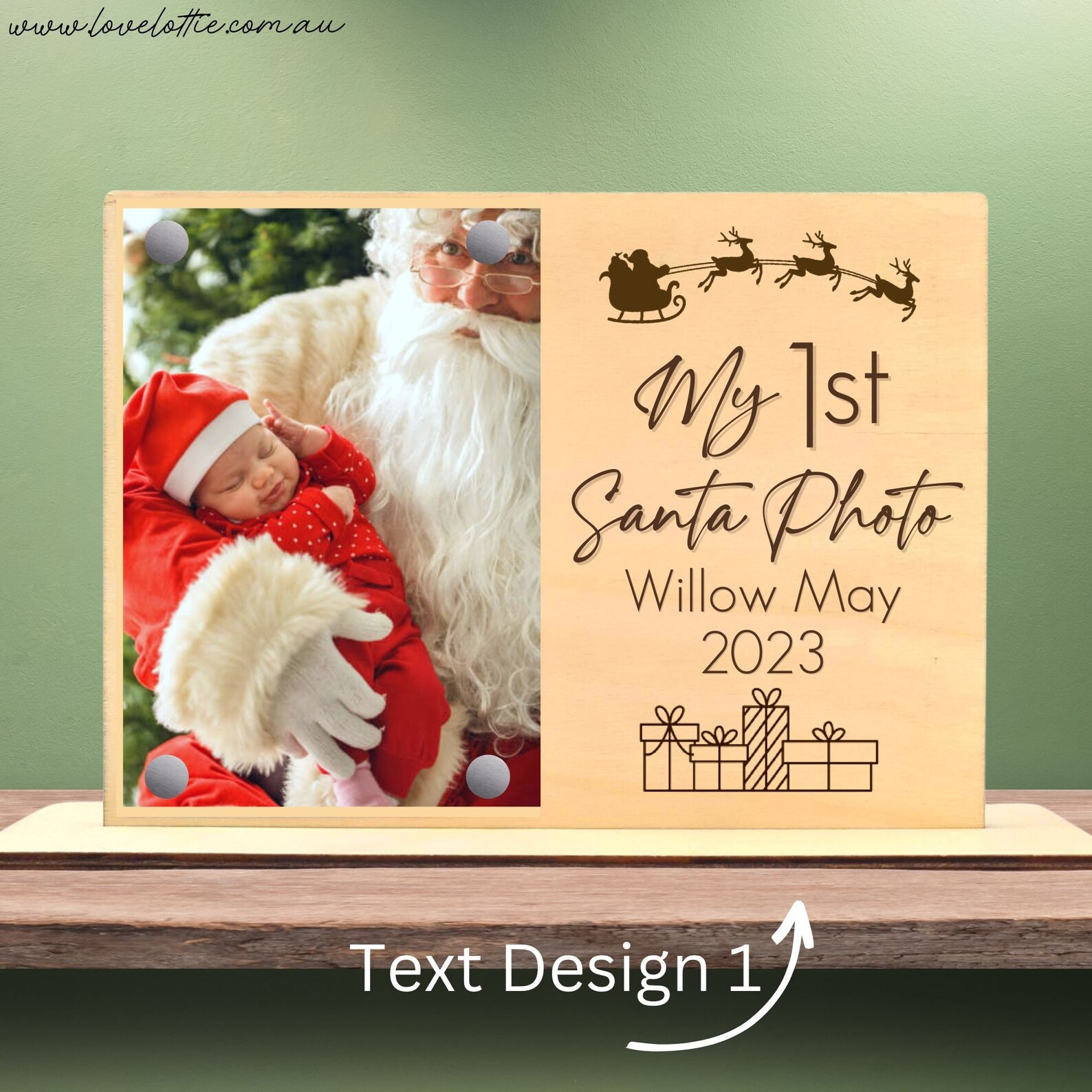 Christmas Gift Photo Frame Ornament for Baby 1st Christmas, Santa Photo ...