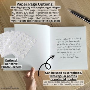 Custom Photo Album Memorial | Funeral Guest Book | Celebration of Life ...