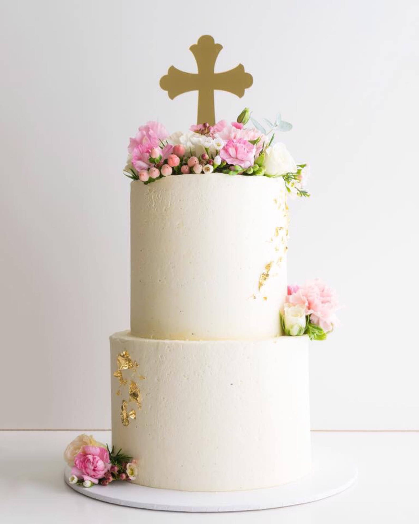 Cross Acrylic Gold Mirror Cake Topper Baptism Christening - Etsy