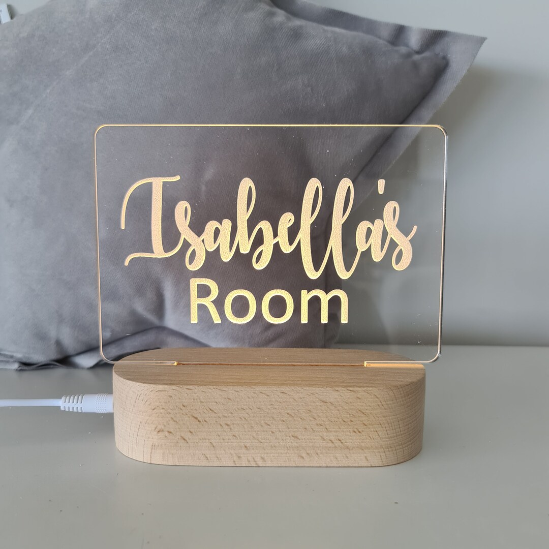 Personalised Baby Gift or Nursery Decor - Custom Name Night Light - Etsy