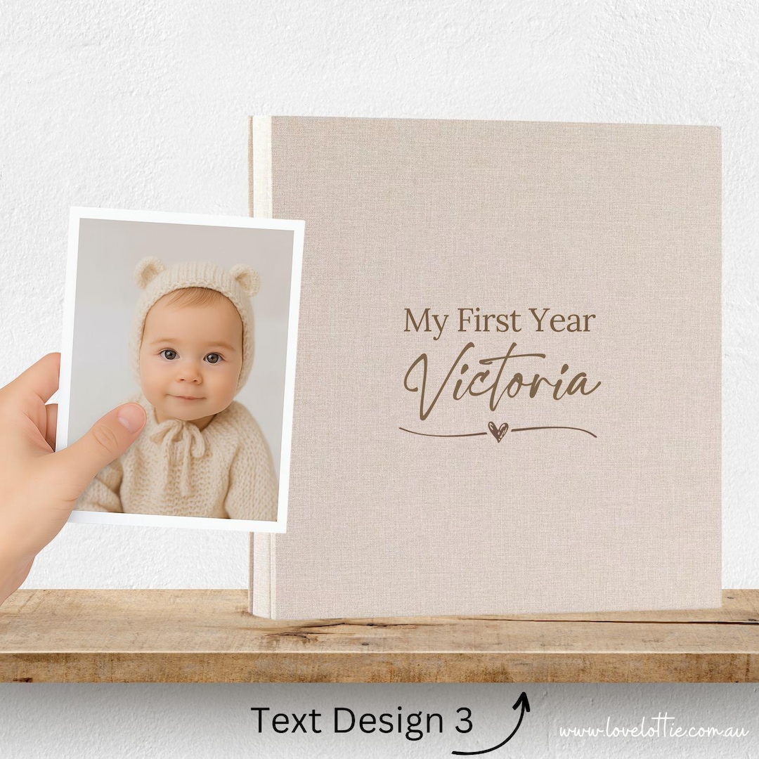 Personalised Baby Photo Album Baby Girl Gift for New Parent Scrapbook ...
