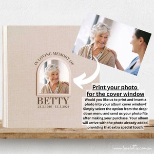 Custom Photo Album Memorial | Funeral Guest Book | Celebration of Life ...