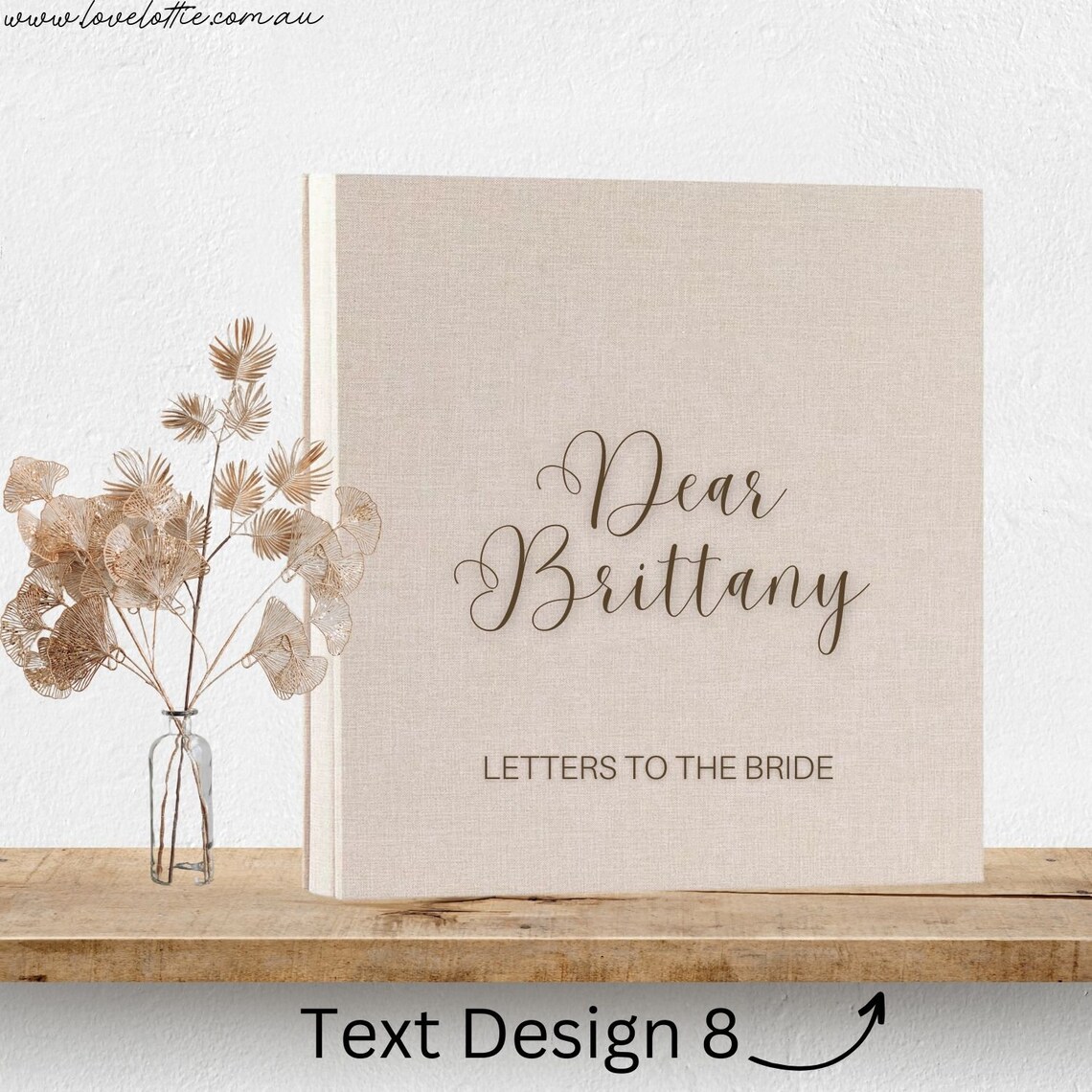 Letters to the Bride Book, Dear Bride, Bridal Shower Book, Linen Cover ...