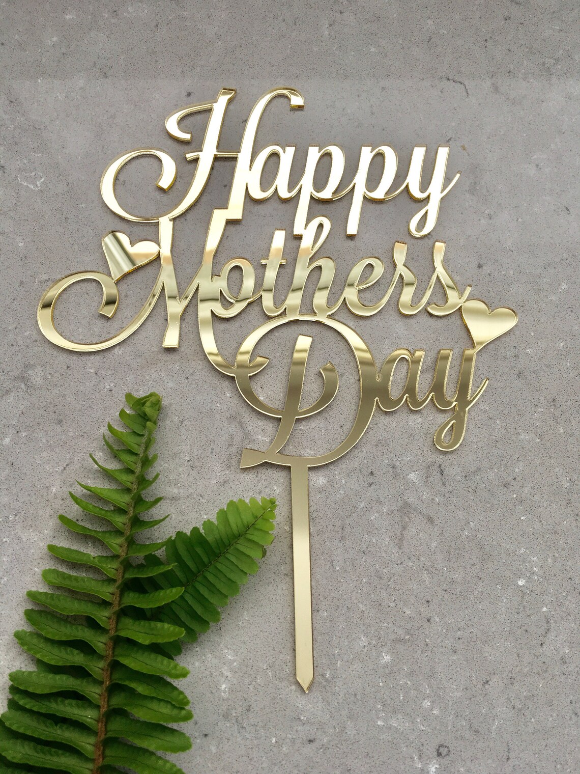 Happy Mothers Day Acrylic Gold Mirror Mothers Day Cake Topper - Etsy