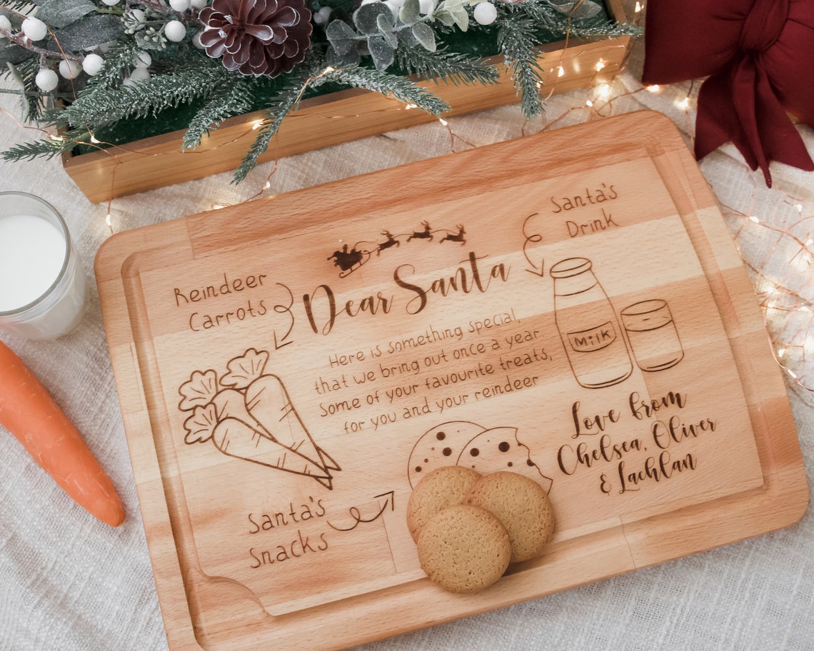 Personalised Christmas Eve Santa Treat Board | Etsy
