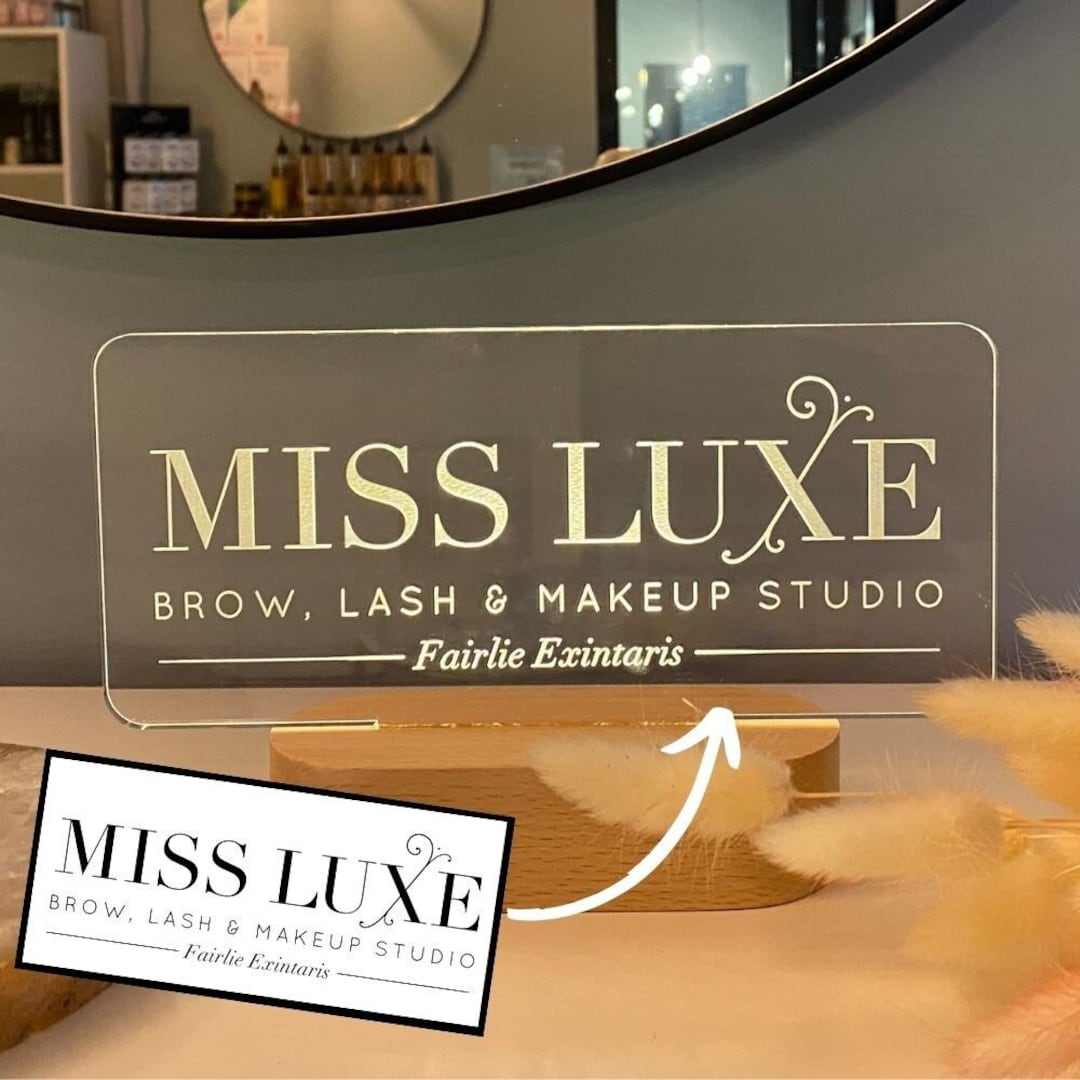 Custom Logo Light Lamp, Wood Business Logo Night Light, Custom Logo ...