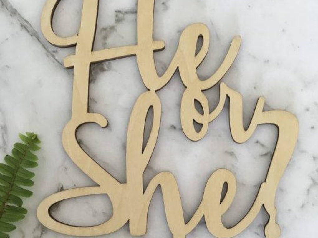 He or She? Cake Topper - Rustic Wood Cake Topper - Baby Shower Cake ...