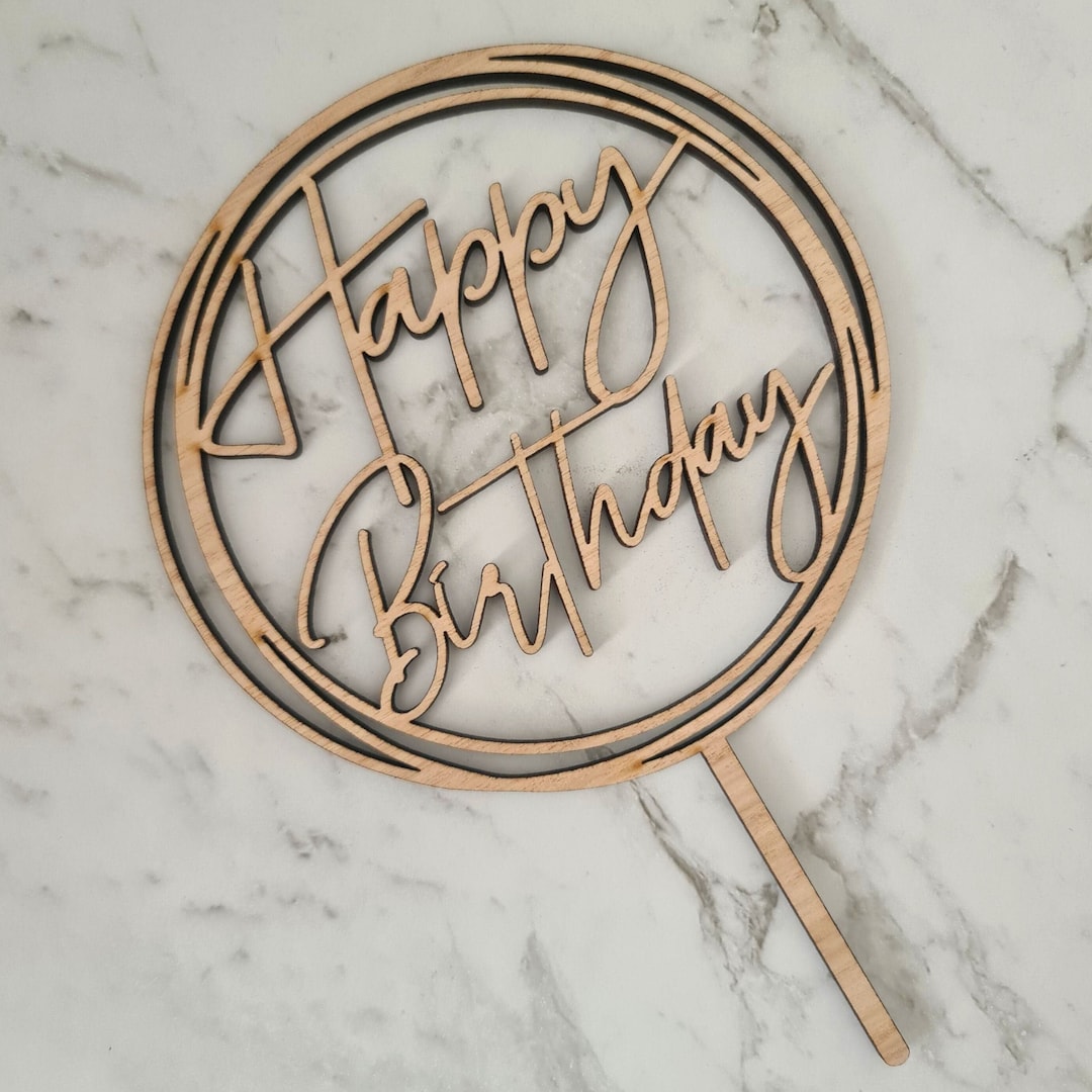 Birthday Cake Topper - Birthday Cake Decoration Plaque - Many Colours ...