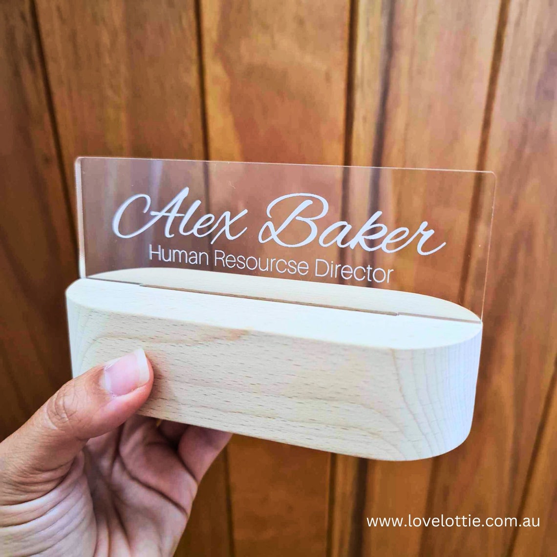 Executive Personalised Desk Name Plate, Custom Engraved Desk Sign ...