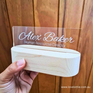 Executive Personalised Desk Name Plate, Custom Engraved Desk Sign ...