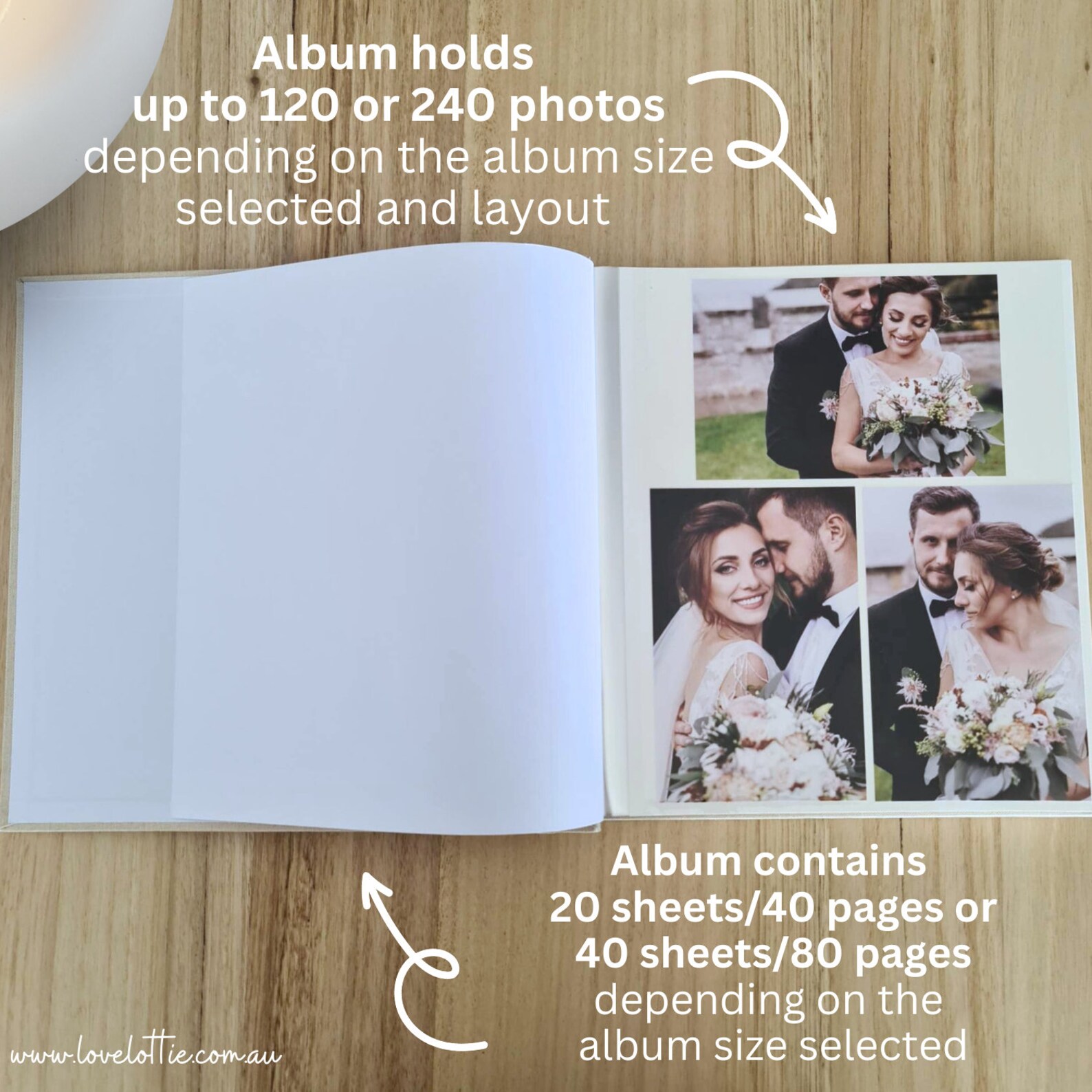 Personalised Linen Wedding Photo Album Wedding Anniversary - Etsy