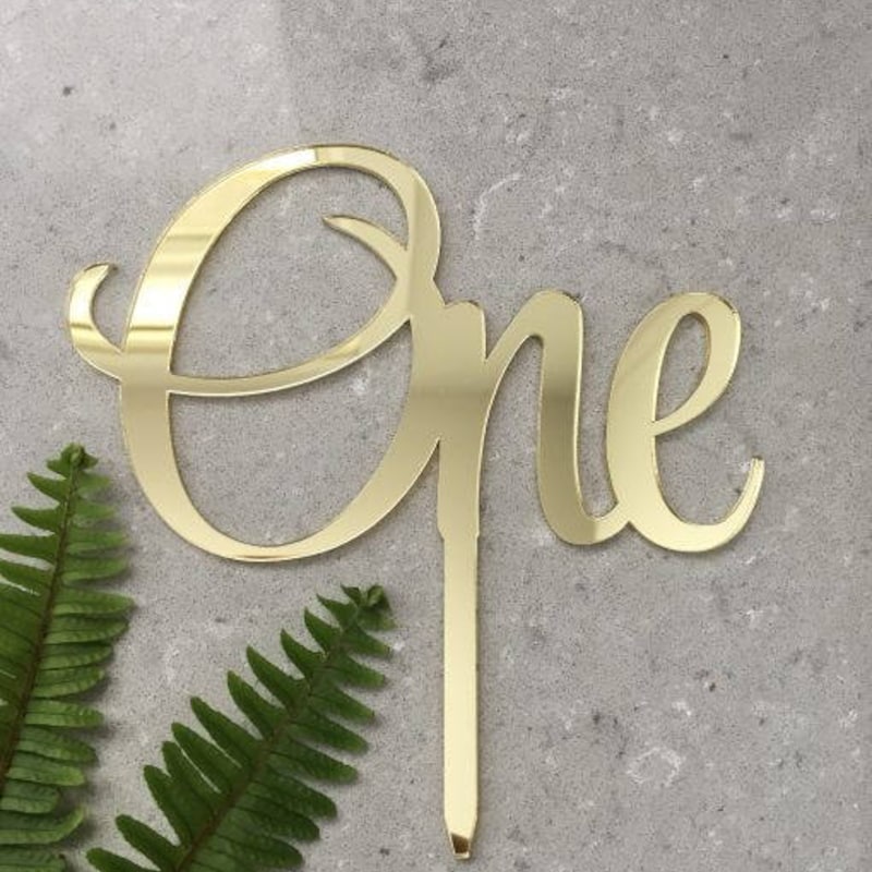 Gold Wild One Cake Topper - Etsy