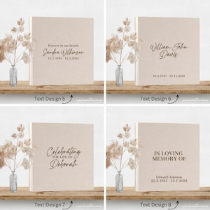 Custom Photo Album Memorial | Funeral Guest Book | Celebration of Life ...