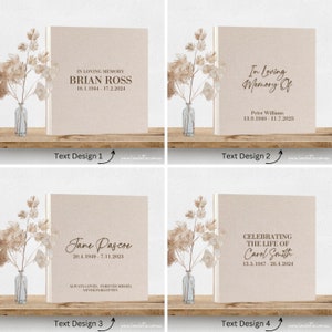 Custom Photo Album Memorial | Funeral Guest Book | Celebration of Life ...