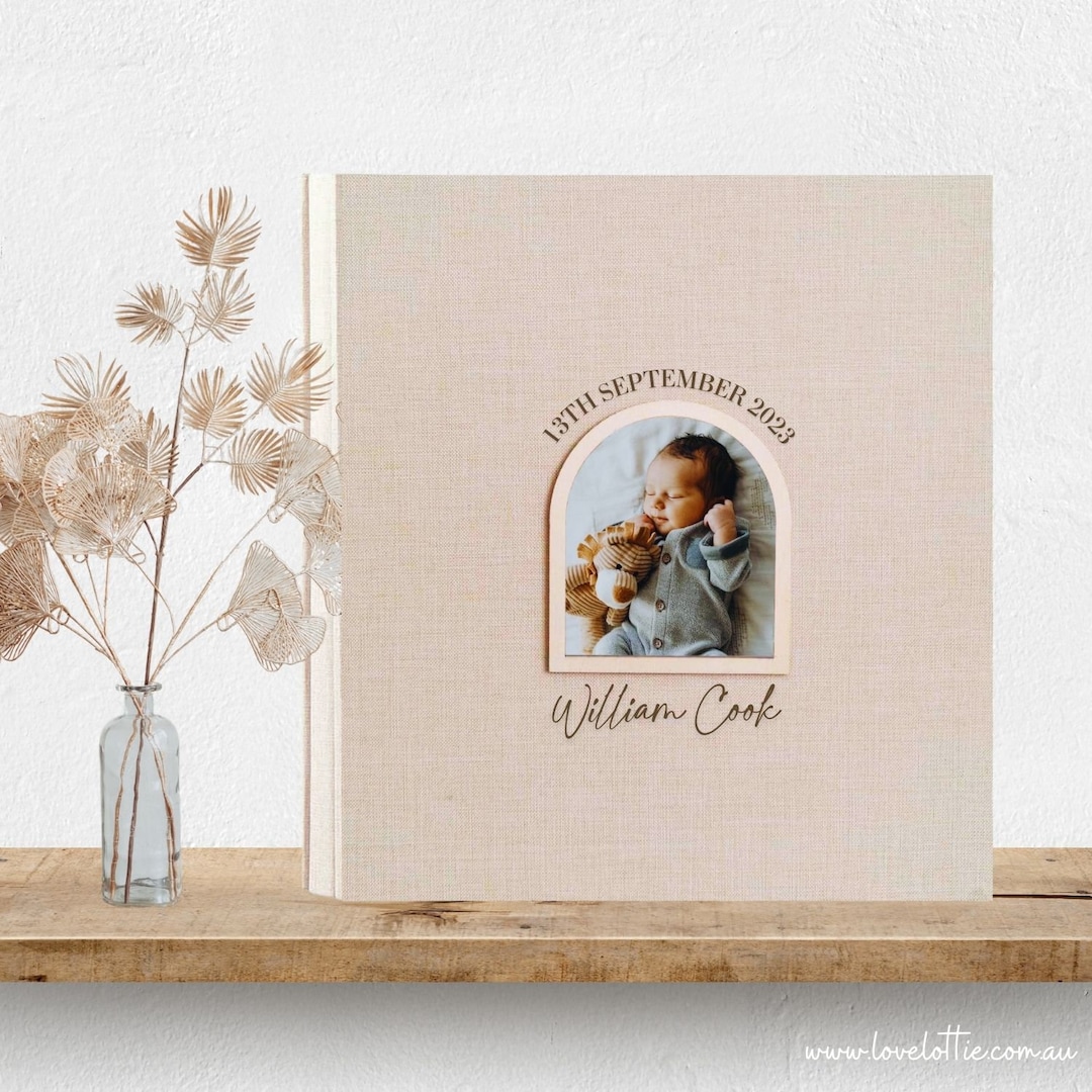 Personalised Baby Photo Album, Baby Girl Gift for New Parent, Childhood ...