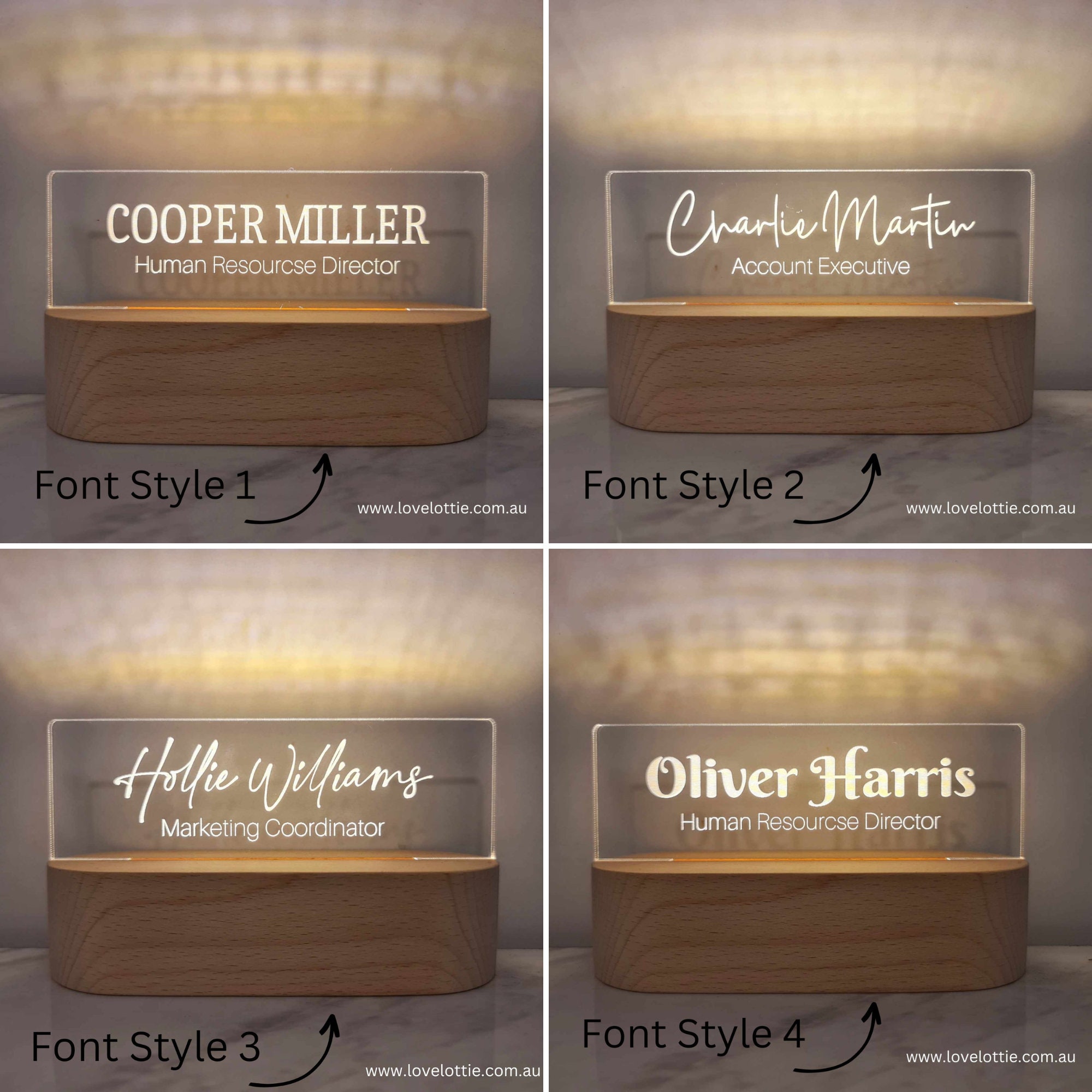 Desk Plaque - Personalized Acrylic Name Plate for Desk- Custom Name ...
