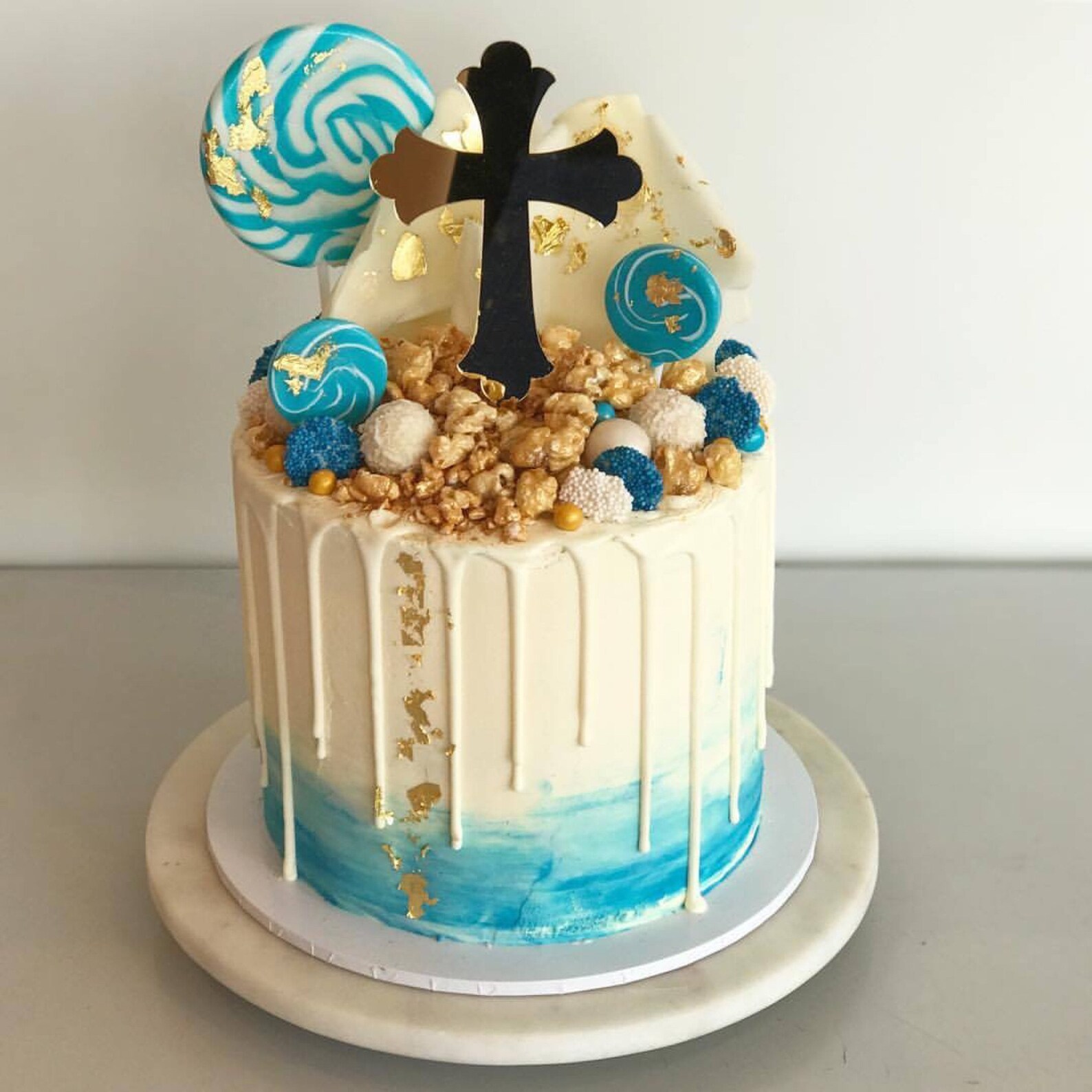 Cross Acrylic Gold Mirror Cake Topper Baptism Christening - Etsy