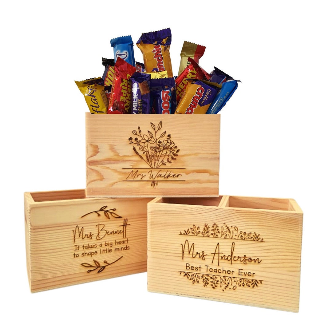 Personalised Teacher Gift, Teacher Desk Organiser Present, End of Year ...