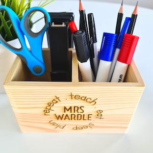 Personalised Teacher Gift, Teacher Desk Organiser Present, End of Year ...
