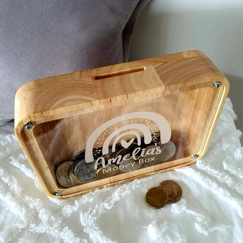 Personalised Name Children's Money Box Piggy Bank | Etsy