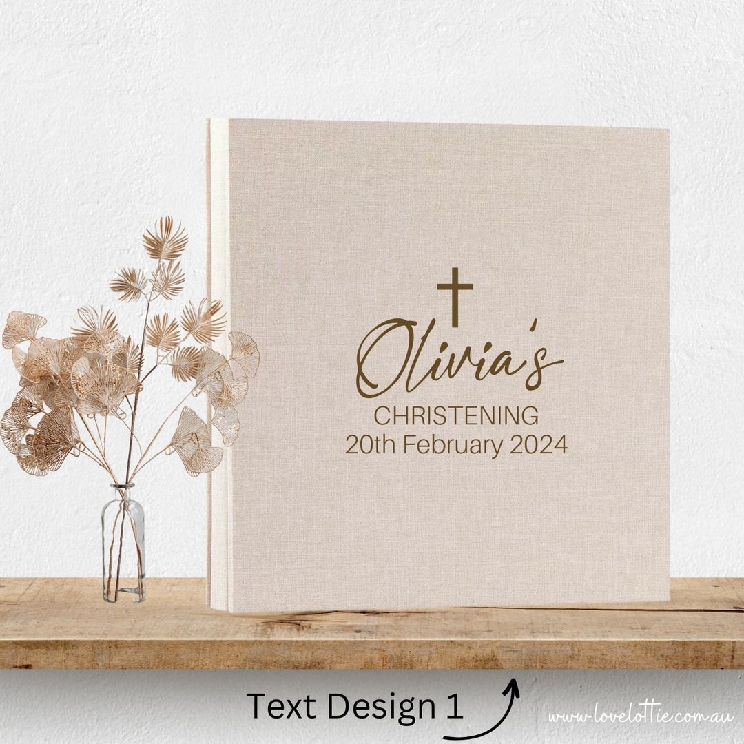 Baptism Photo Album, Personalized Photo Album, Baby Gift, Christening ...