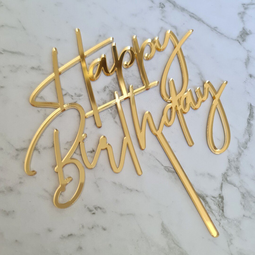 Birthday Cake Topper - Birthday Cake Decoration Plaque - Many Colours ...