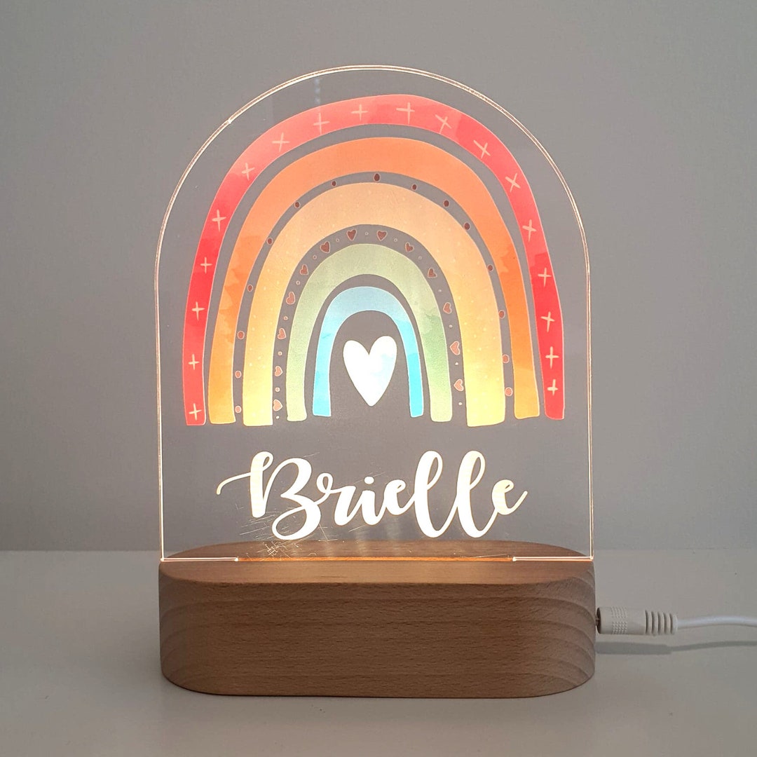 Personalised Night Light Baby Gift - Custom Name Nursery Night Light ...