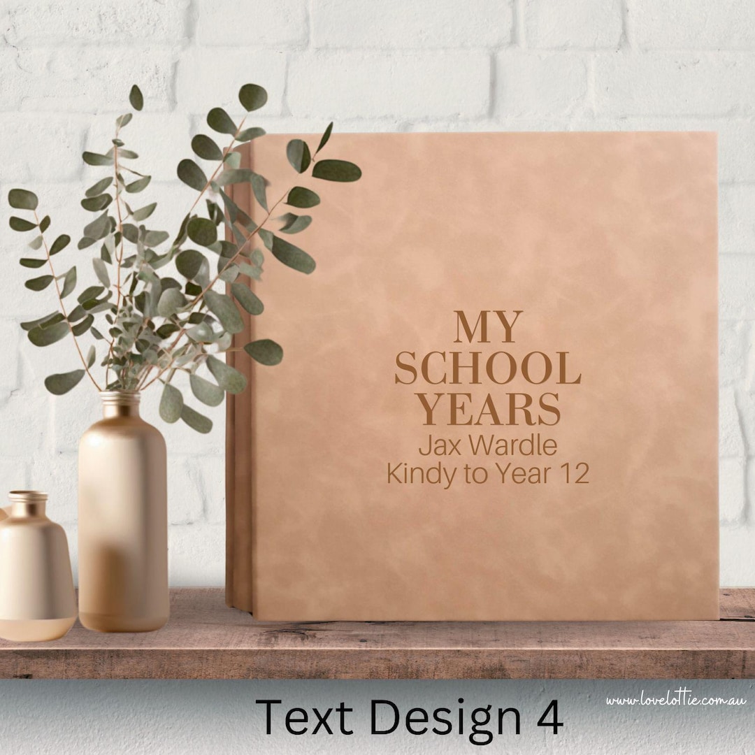 Personalised School Photo Album, School Years Scrapbook, School ...