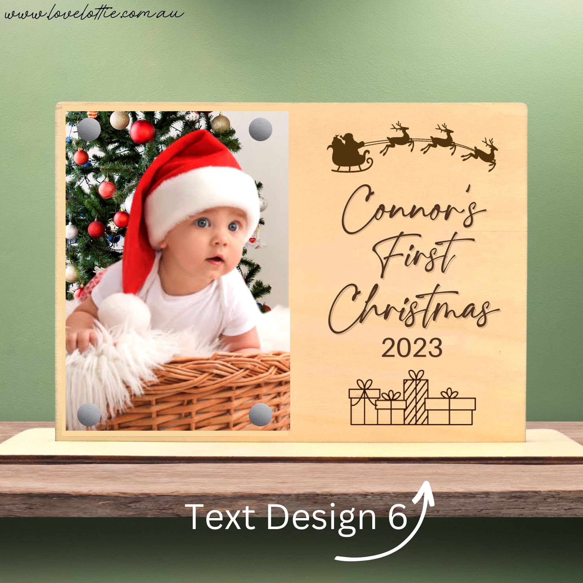 Christmas Gift Photo Frame Ornament for Baby 1st Christmas, Santa Photo ...