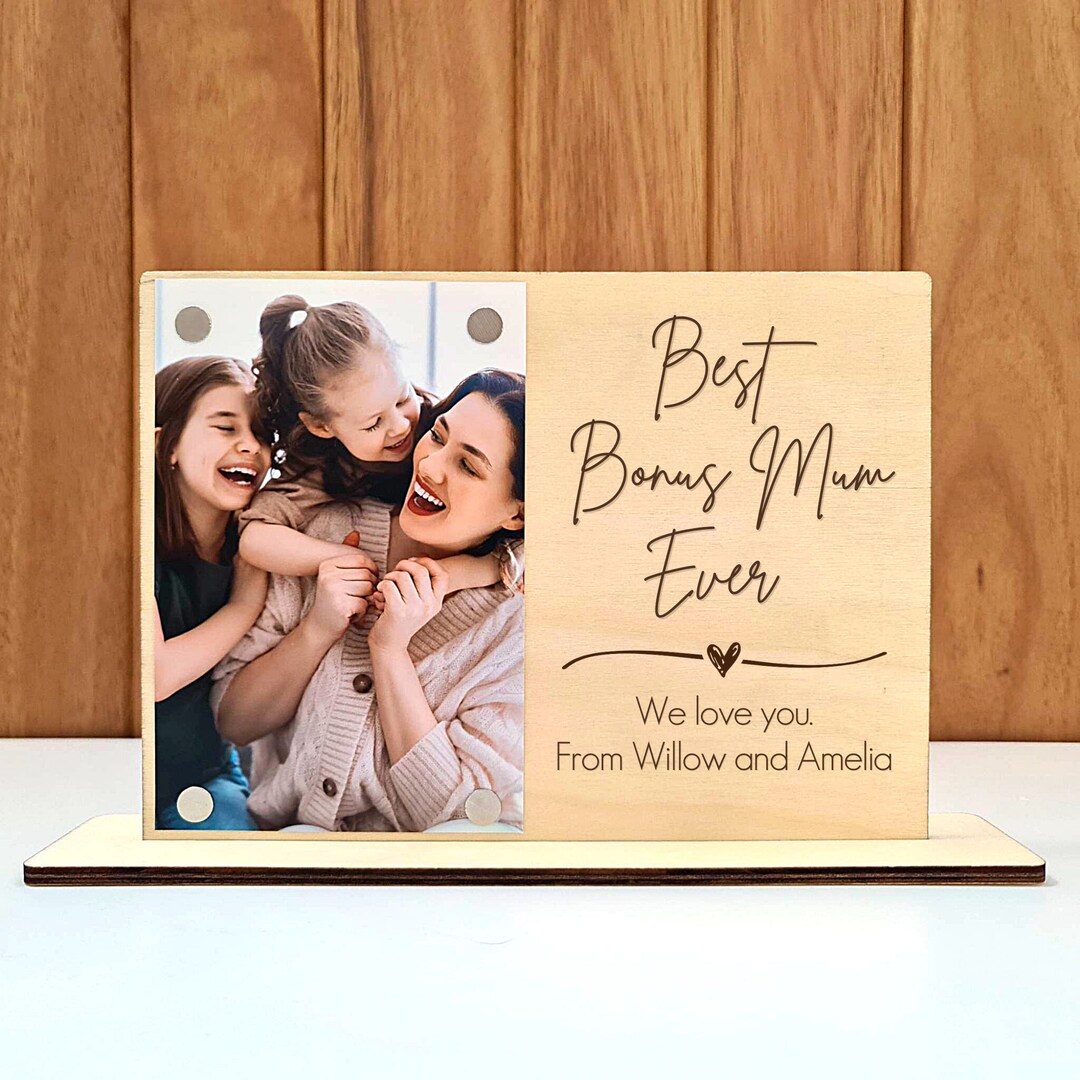 Personalised Mother's Day Gift for Mum - Custom Engraved Wood Photo ...
