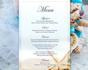 Beach wedding menu | Etsy