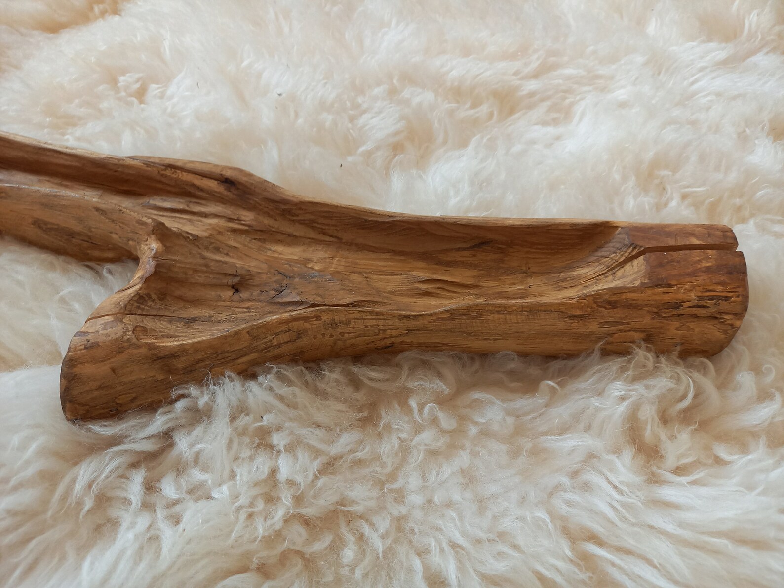 Wooden Pagan Altar With Antler Carved Rustic - Etsy