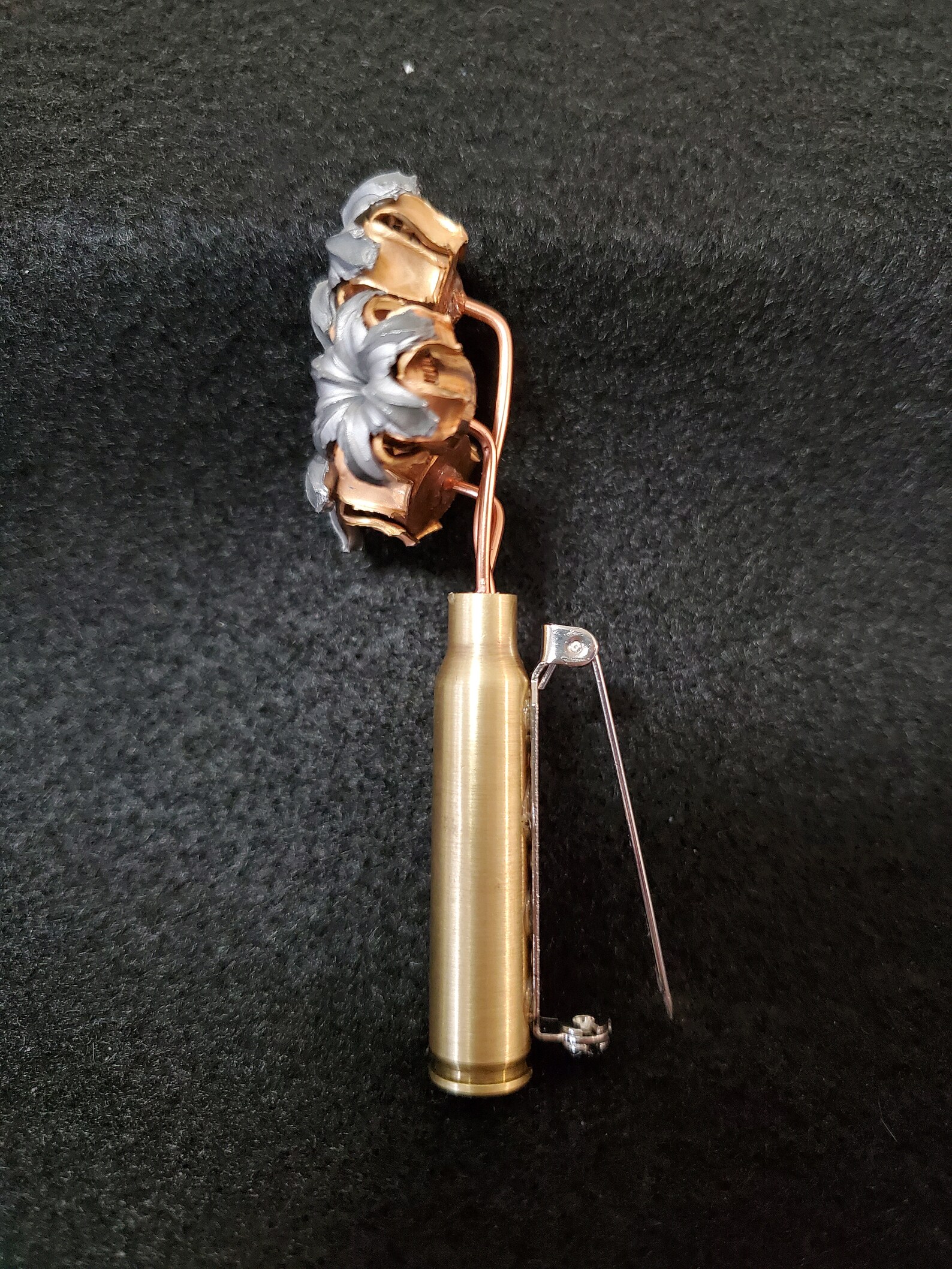 Bullet Boutonniere -ammunition Casing Pin - Bouquet Brooch -rustic ...
