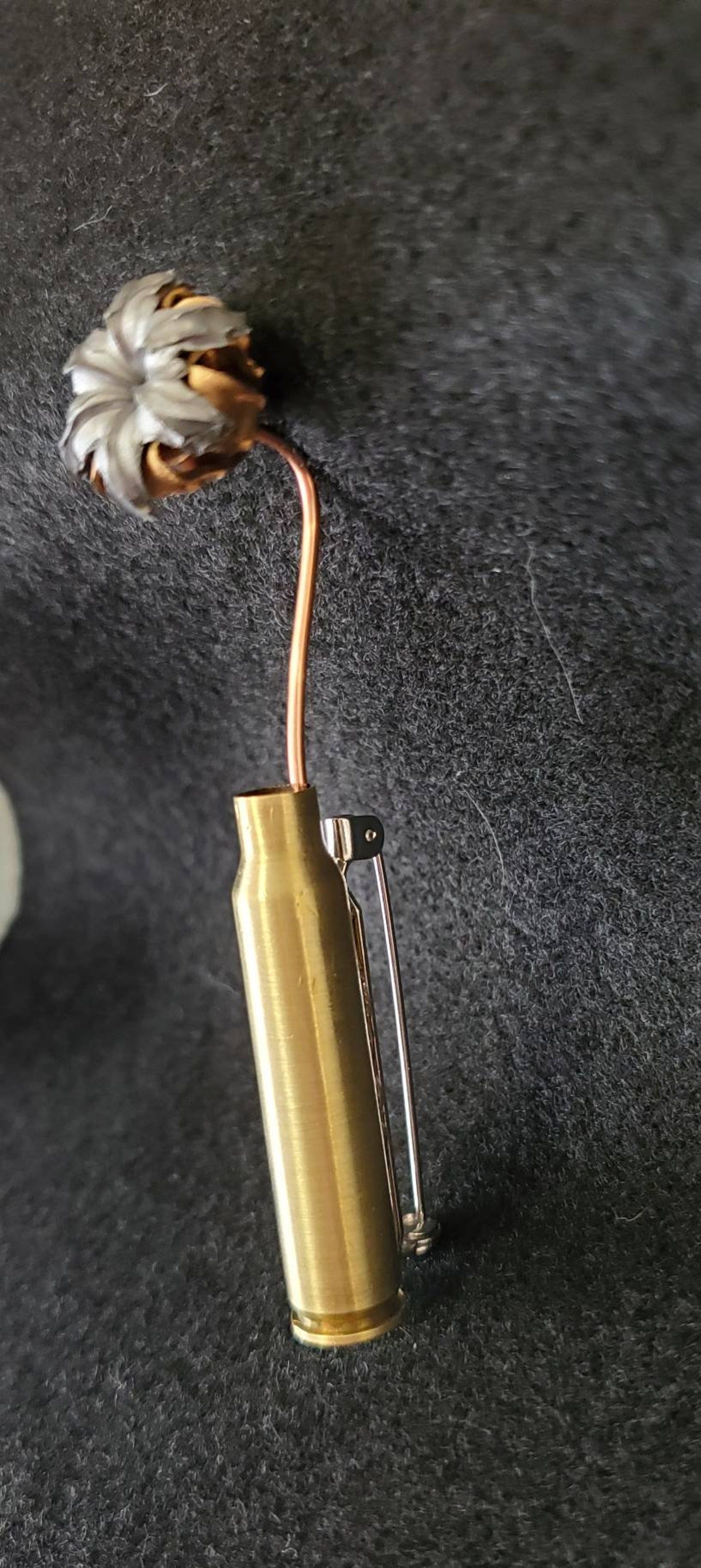 Bullet Boutonniere Ring Barer Pin Bullet Casing Bullet - Etsy