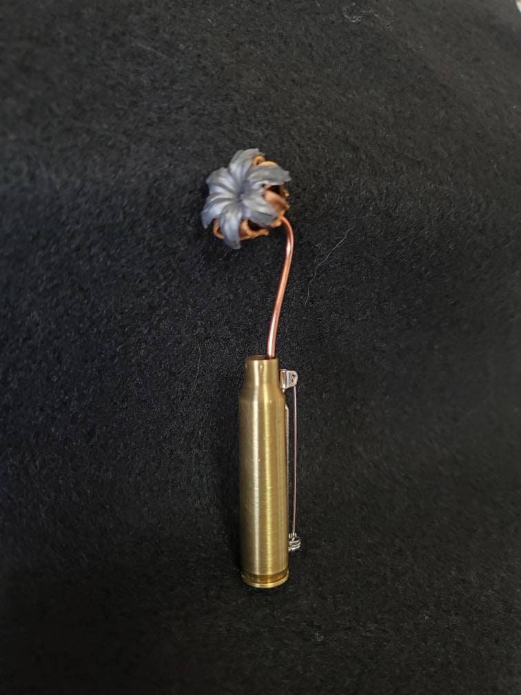 Single 9mm Bullet Flower- Wedding Accessories- Boutonniere- Wedding ...