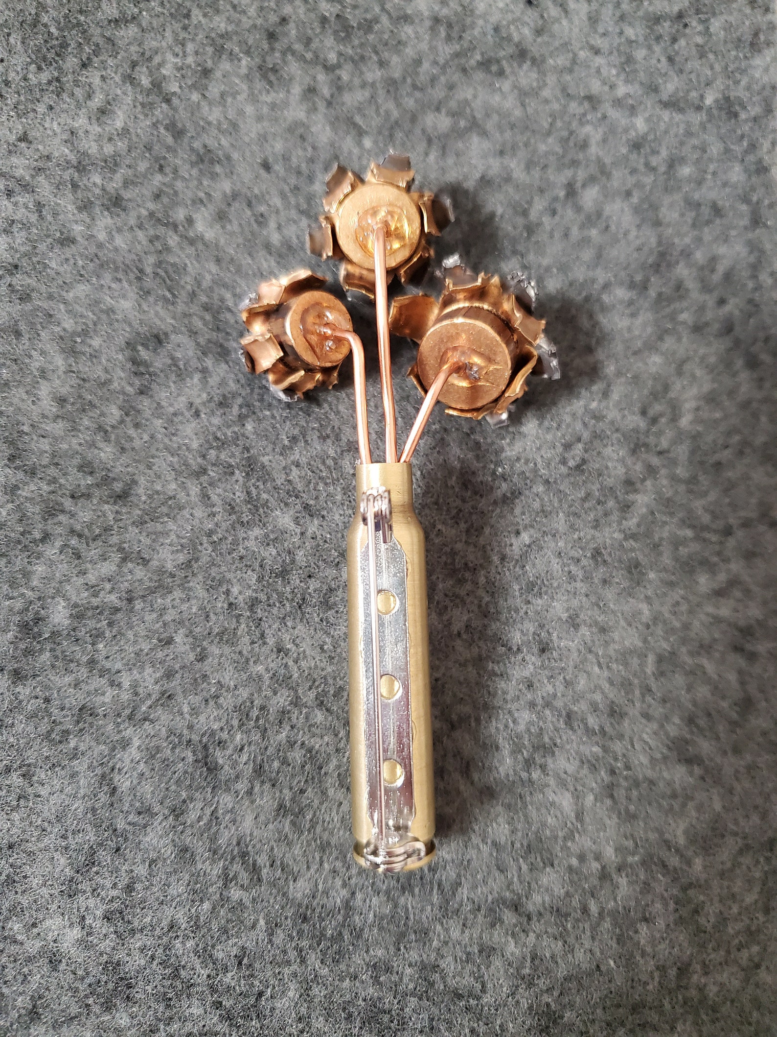 Bullet Boutonniere -ammunition Casing Pin - Bouquet Brooch -rustic ...