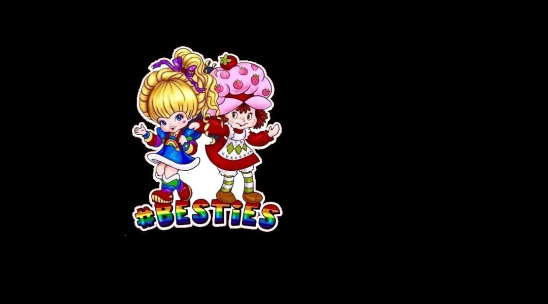Besties Rainbow Bright Strawberry Shortcake Sticker Decal Car Decal ...