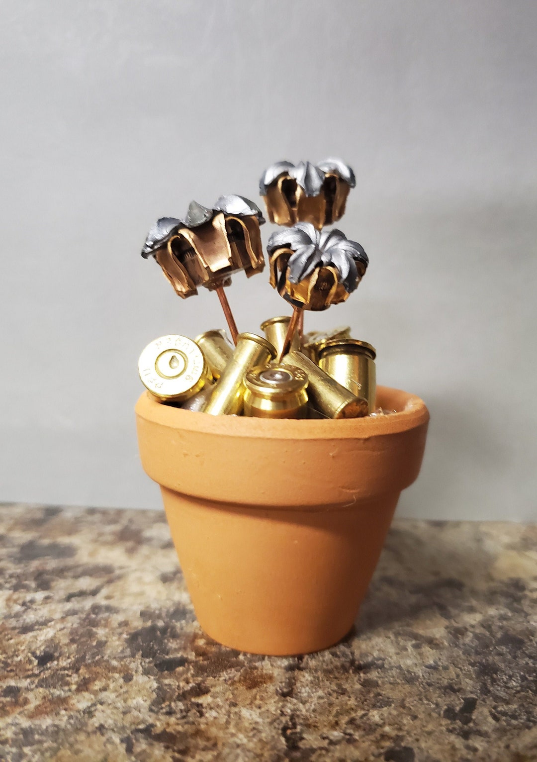 Bullet Flower Pot - 9mm .45 - Gifts - Forever Flowers - Indoor Garden ...