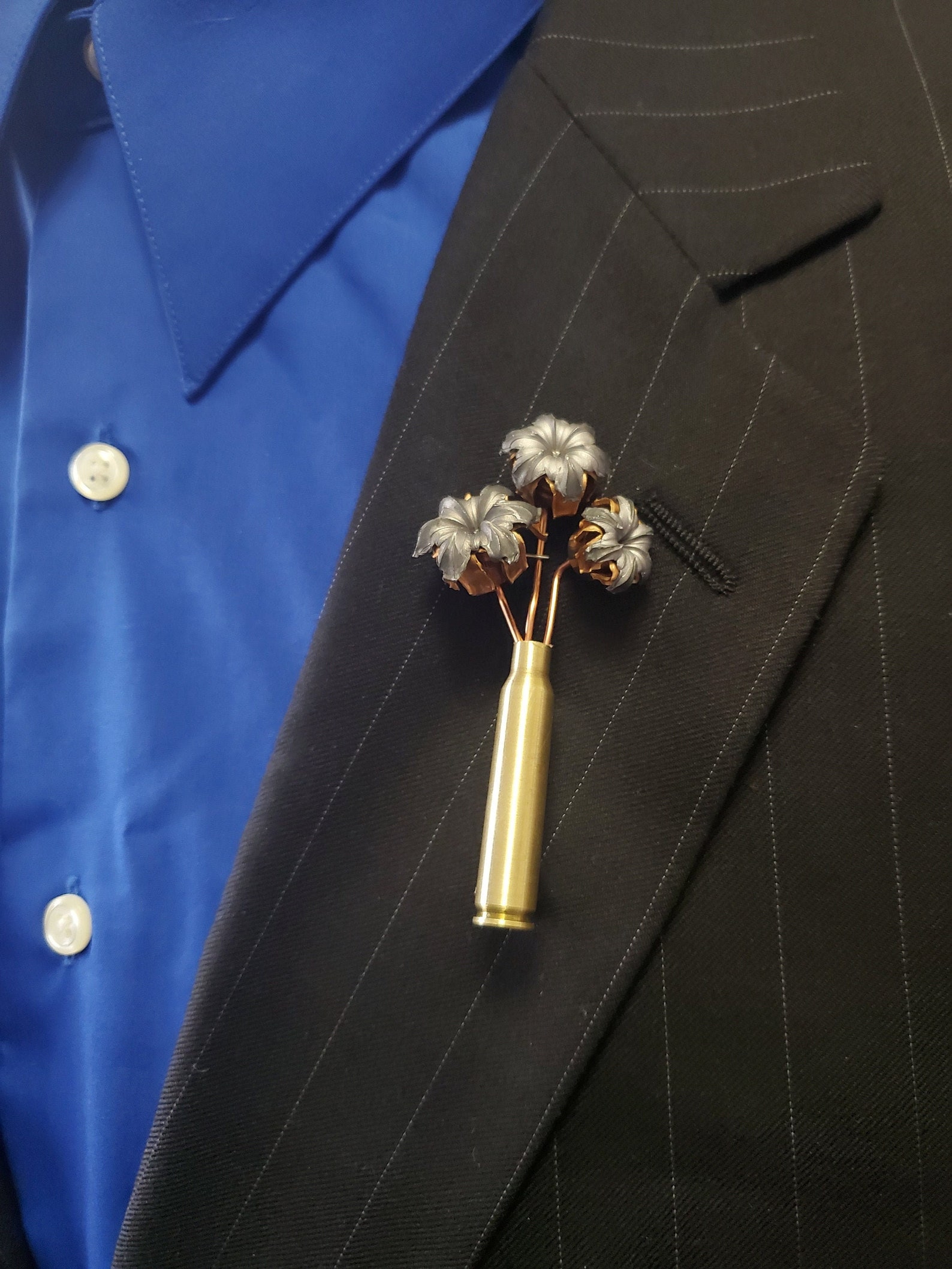 Bullet Boutonniere ammunition Casing Pin Bouquet Brooch - Etsy