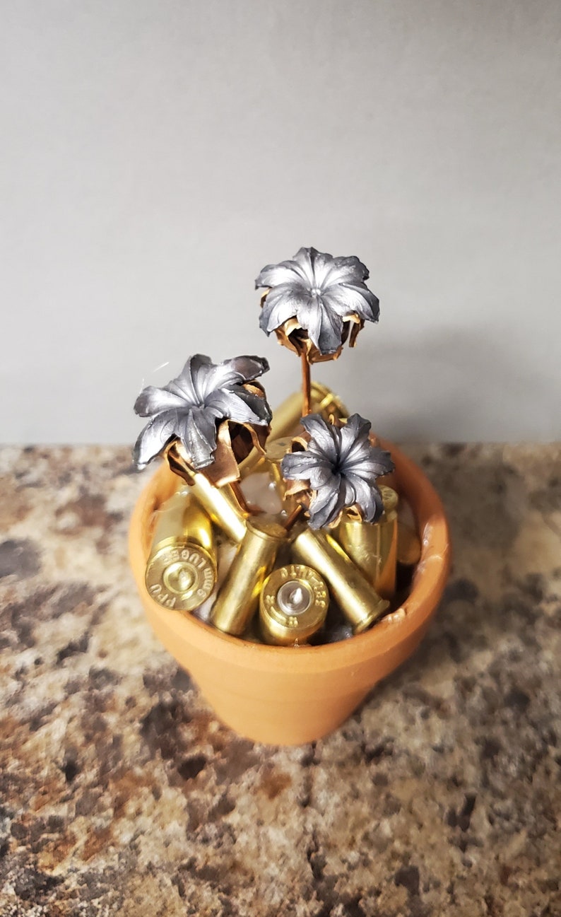 Bullet Flower Pot 9mm .45 Gifts Forever Flowers Indoor - Etsy
