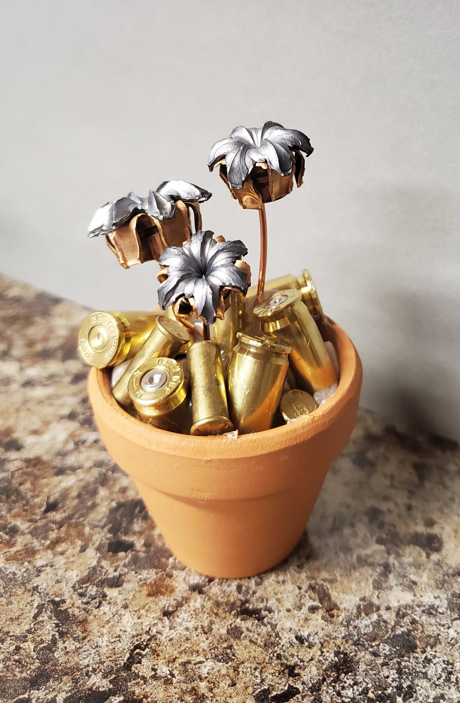 Bullet Flower Pot 9mm .45 Gifts Forever Flowers Indoor - Etsy