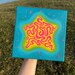 Squiggle Star Design Hand Painted Canvas 8”x8” - Etsy