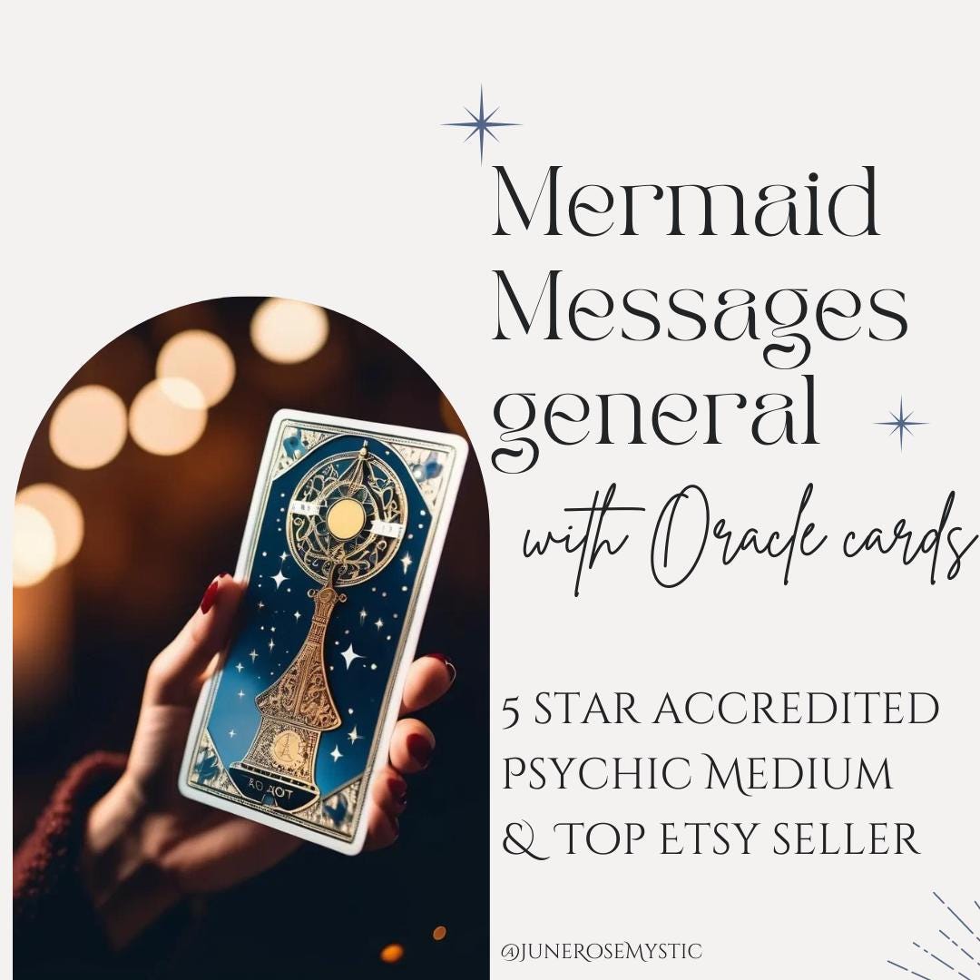 ACCURATE General Messages From the Mermaids Oracle Card Detailed ...