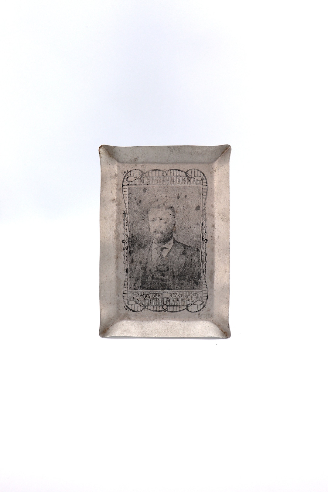 Antique President Theodore Roosevelt Ashtray | Coin/pocket Change Tray ...