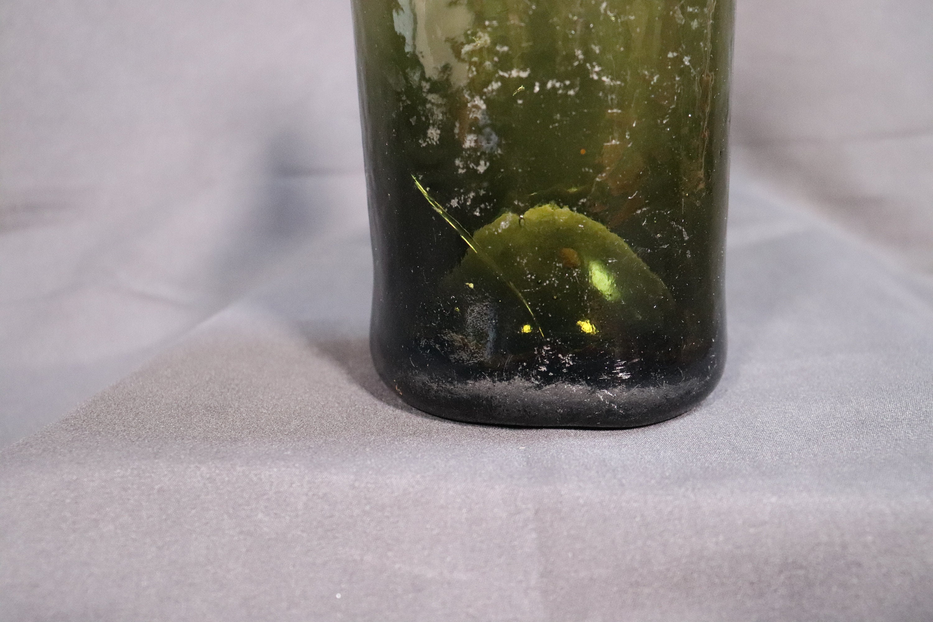 Colonial Black Glass Antique Wine Bottle, 18th Century, 1700s, Vintage ...