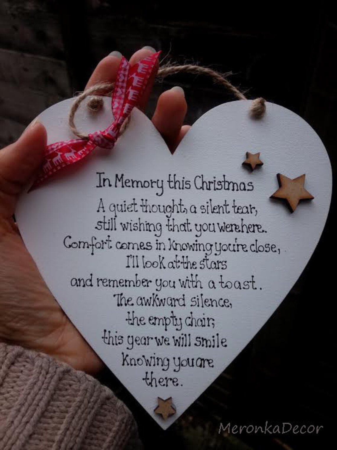 Customised IN MEMORY CHRISTMAS- Memorial Christmas Ornament ...