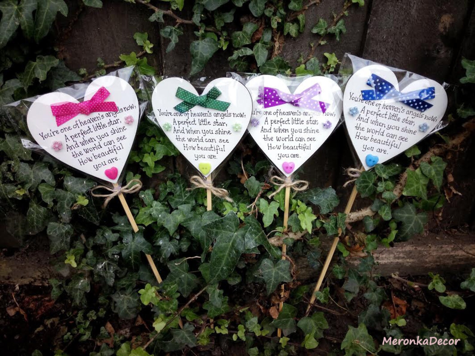 Personalised Child Memorial Grave Ornament Heart, Baby Grave Ornament ...
