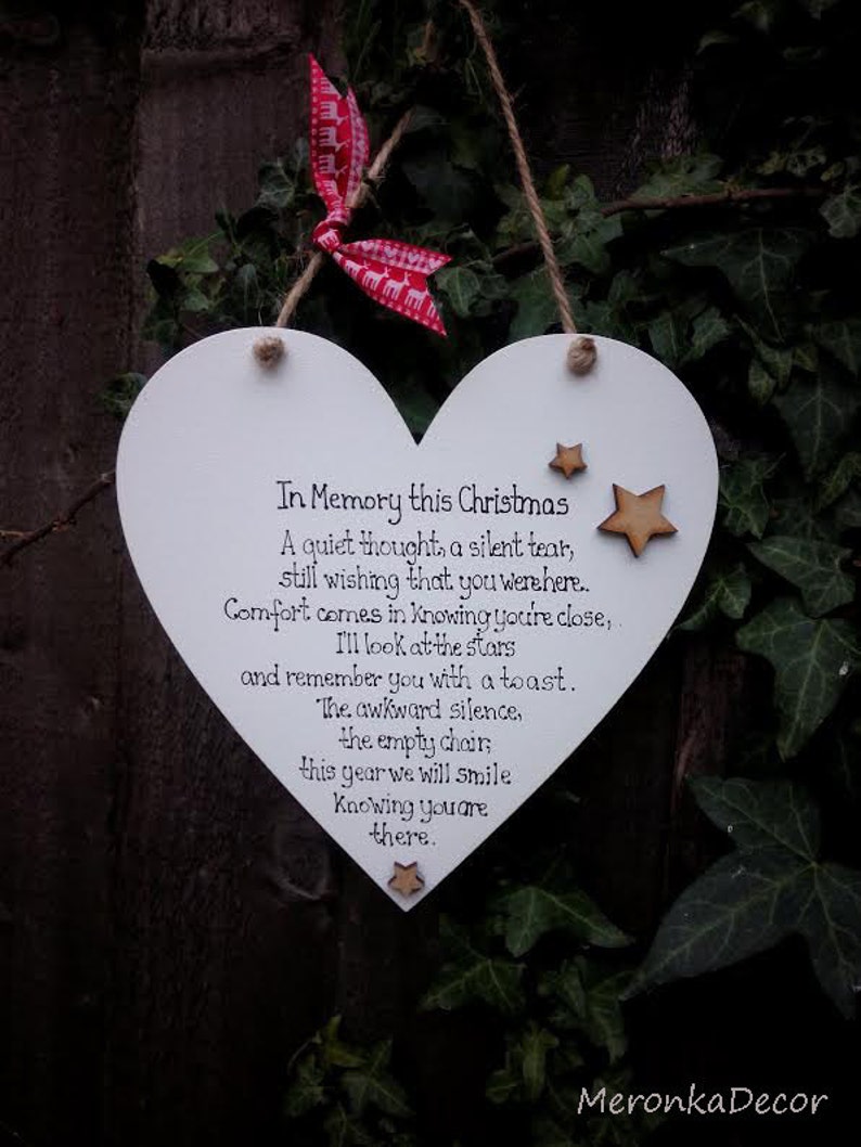 Customised IN MEMORY CHRISTMAS- Memorial Christmas Ornament ...