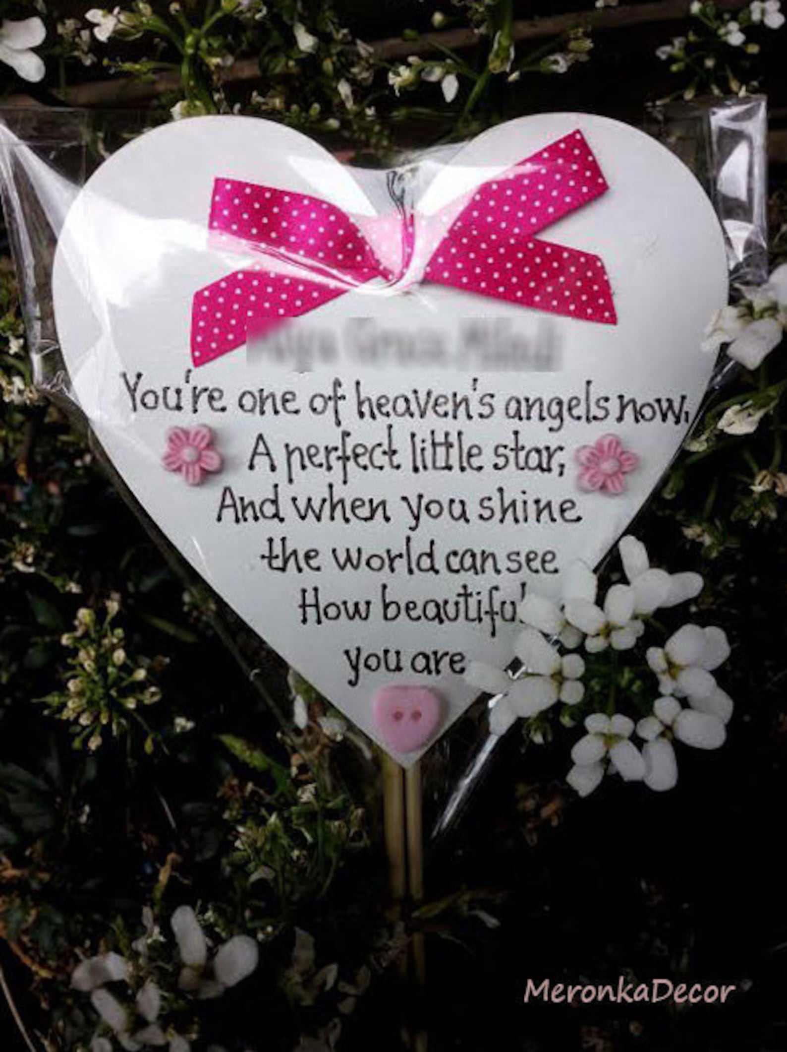 Grave Ornament, Baby Funeral, Stillborn Personalised Child Memorial ...