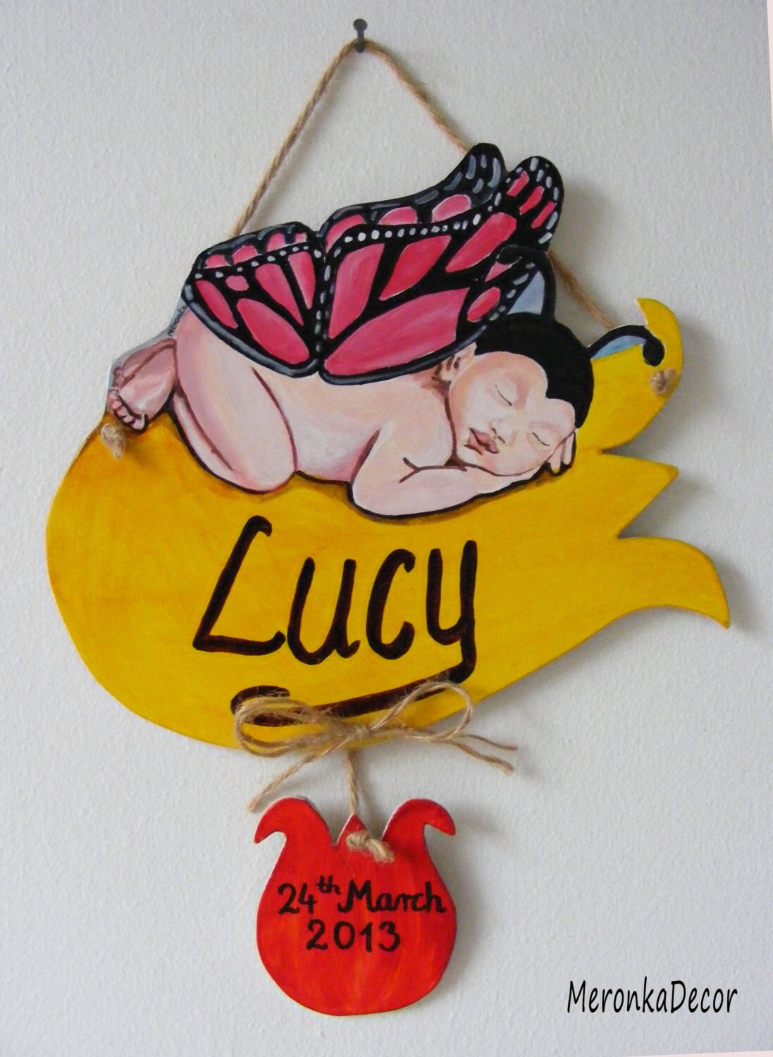 Baby Name Plates. Personalised, Wooden, Name Plaque for Children's Room ...